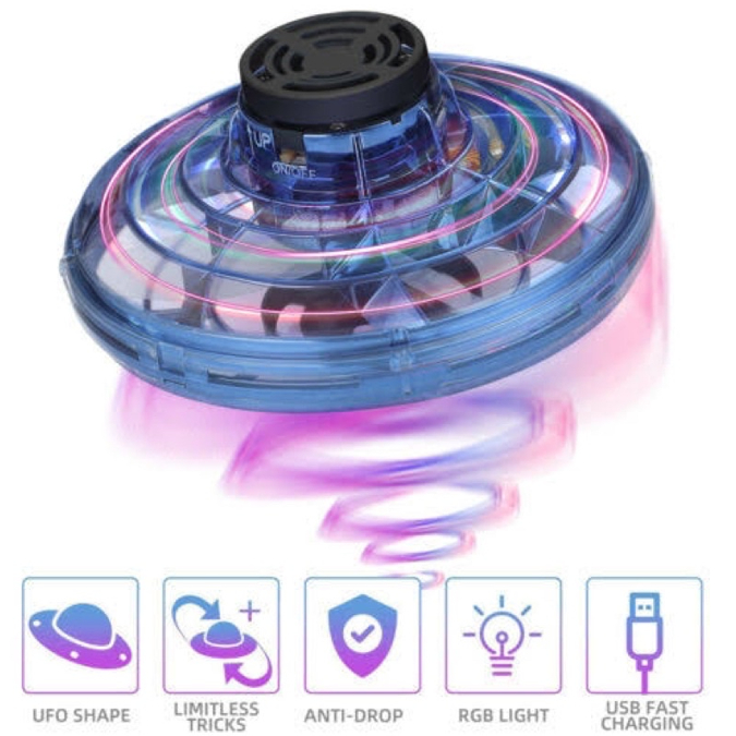 Jual Mainan Fly Spinning Top Ufo / Gangsing Terbang LED Hadiah Anak ...