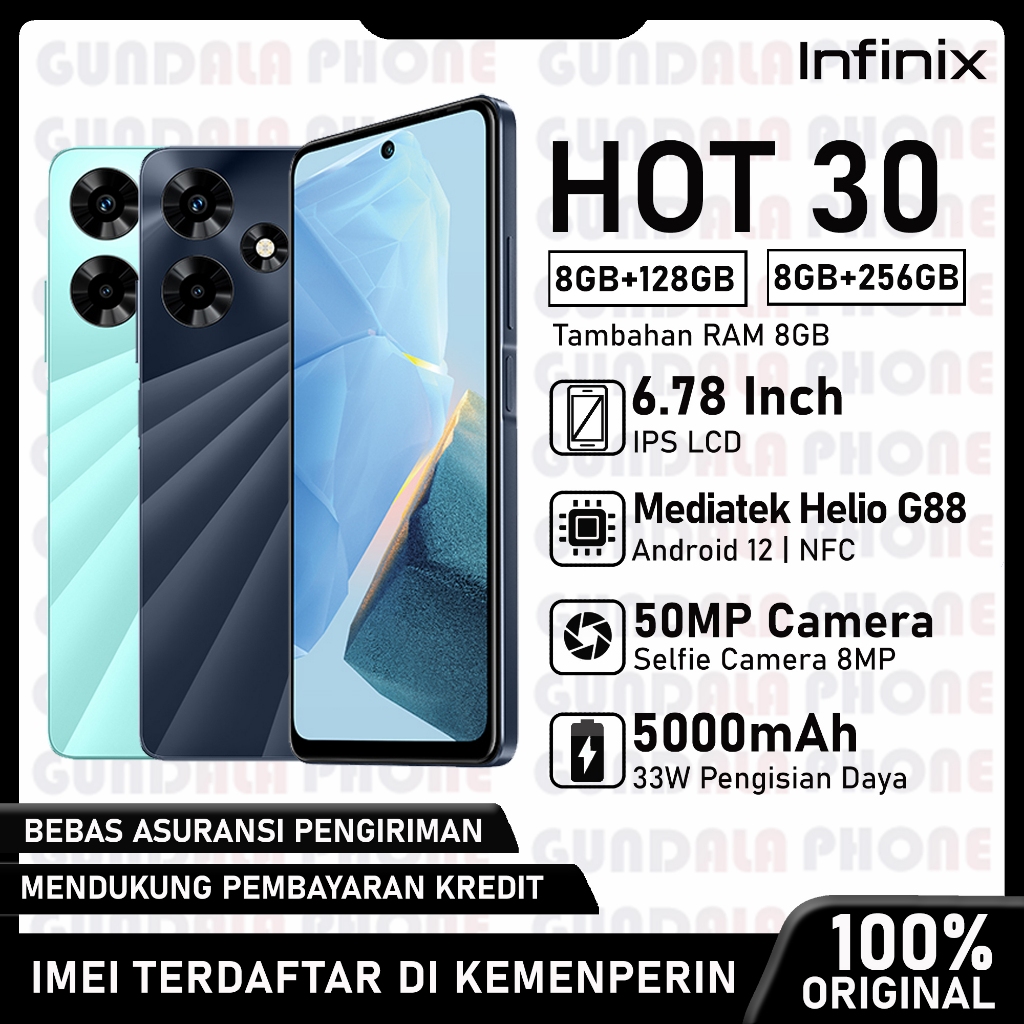 Jual Infinix Hot 30 8/256GB NFC - Garansi resmi | Shopee Indonesia