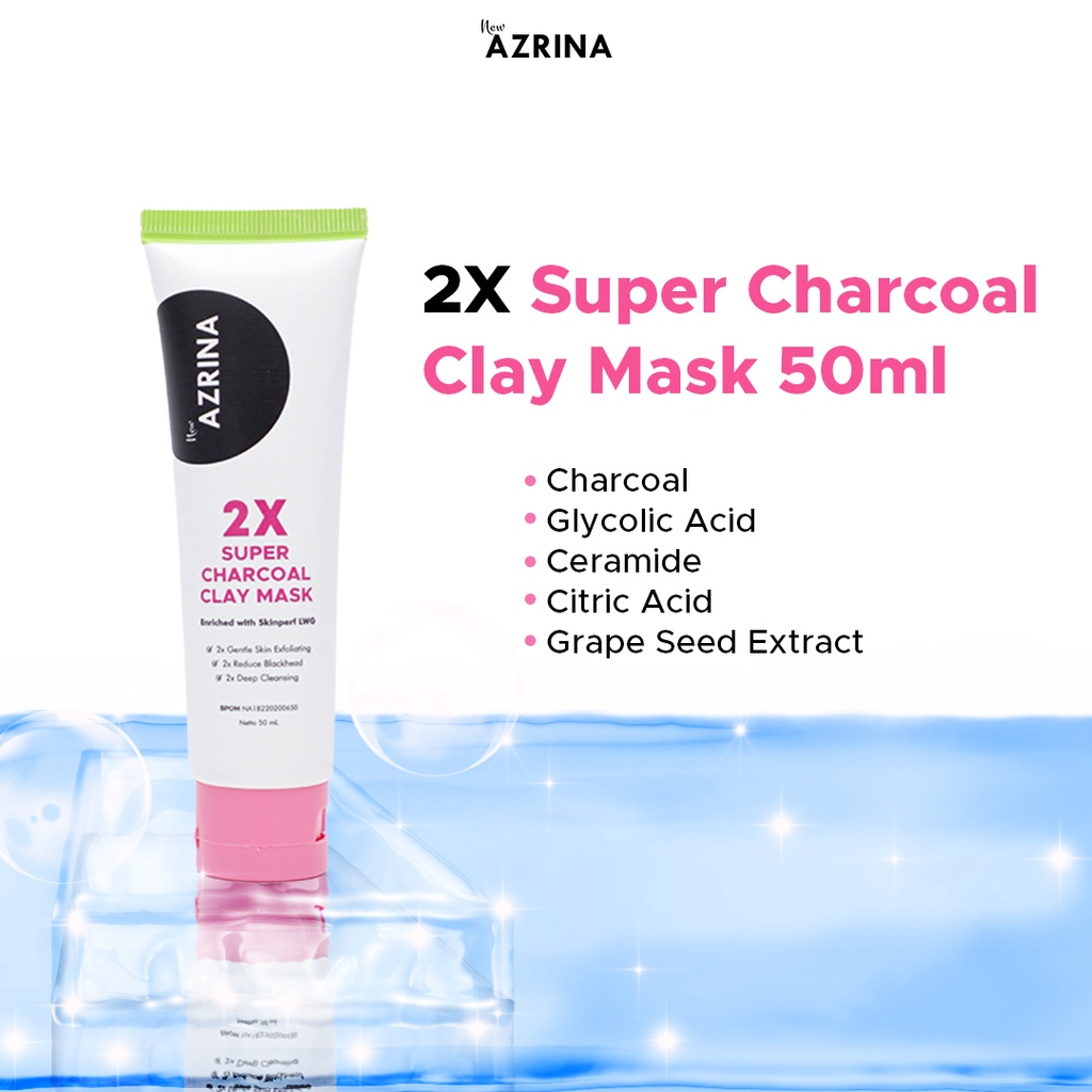 Jual Azrina 2x Super Charcoal Clay Mask | TnT Beauty Shop | Shopee Indonesia