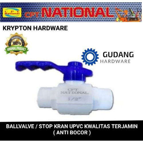 Jual CPT national ballvalve / stop kran upvc ( anti pecah / bocor ...