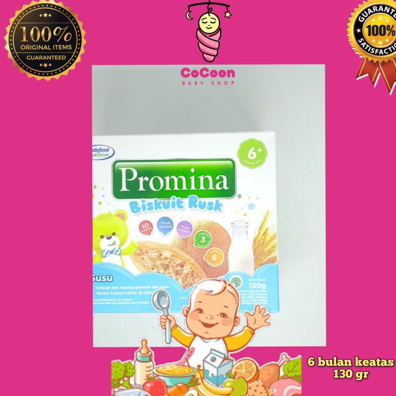 Jual Biskuit Camilan Snack Bayi Promina Biskuit Rusk Susu 130 gr ...
