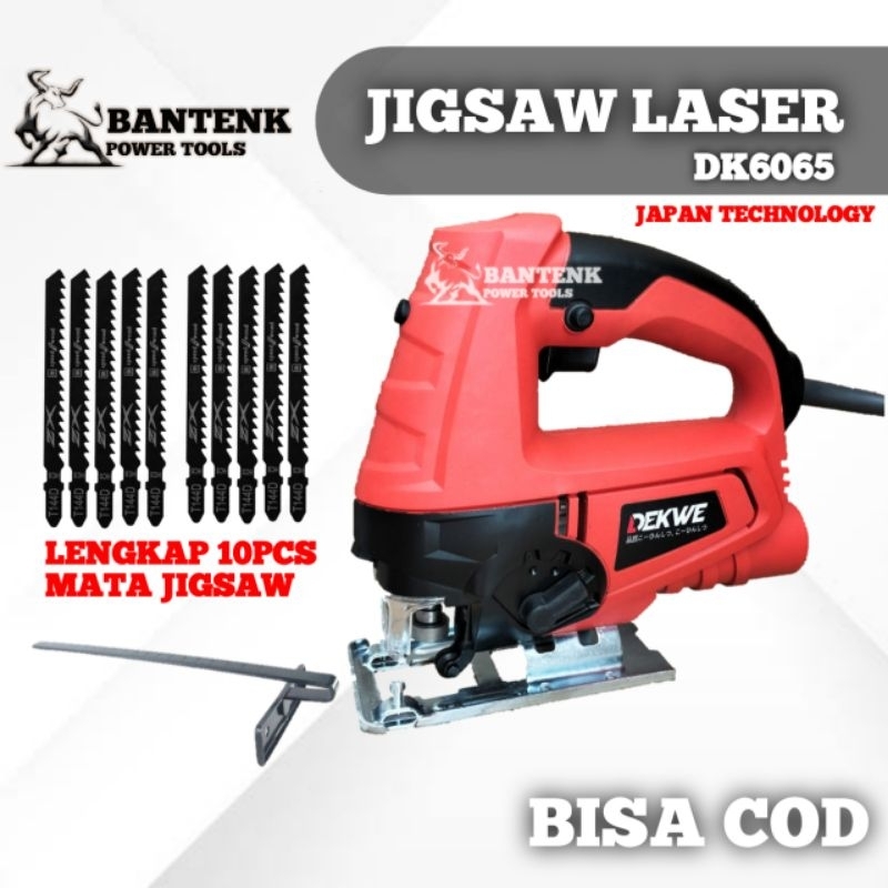 Jual MESIN JIGSAW DEKWE VARIAN LASER DK6065 GERGAJI LISTRIK POTONG KAYU ...
