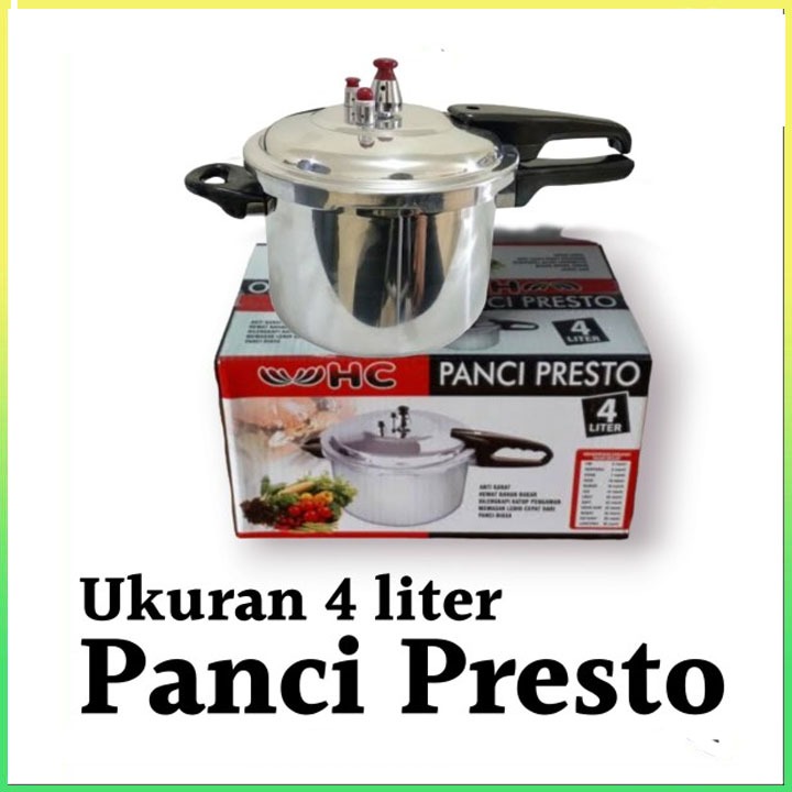 Jual Presto 4 Liter HC/Panci Presto 4 Liter HC / Presto Aluminium HC 4 Liter | Shopee Indonesia