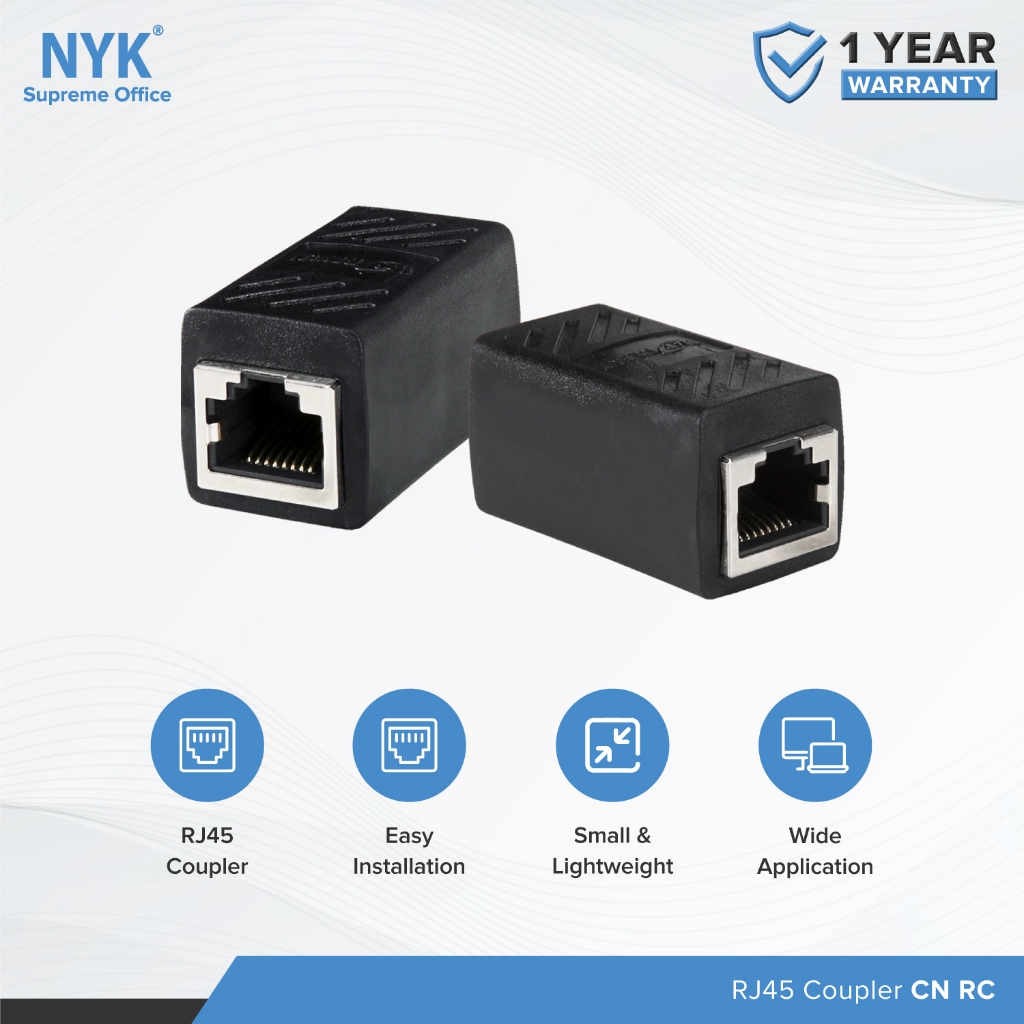 Jual NYK Barrel Konektor RJ45 Cat UTP FTP Female to Female Coupler ...