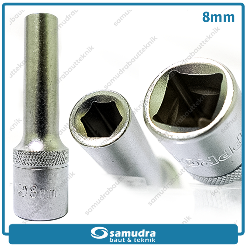 Jual Mata Sok Panjang 8 mm LIPPRO 1/2" 6 PT Anak Shock Deep Wall Socket ...