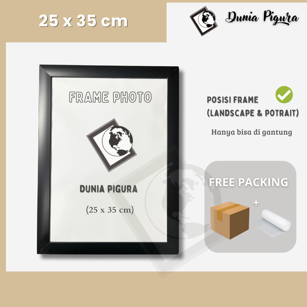 Jual Bingkai Foto 25x35cm PAKAI KACA Minimalis / Frame Photo | Shopee ...
