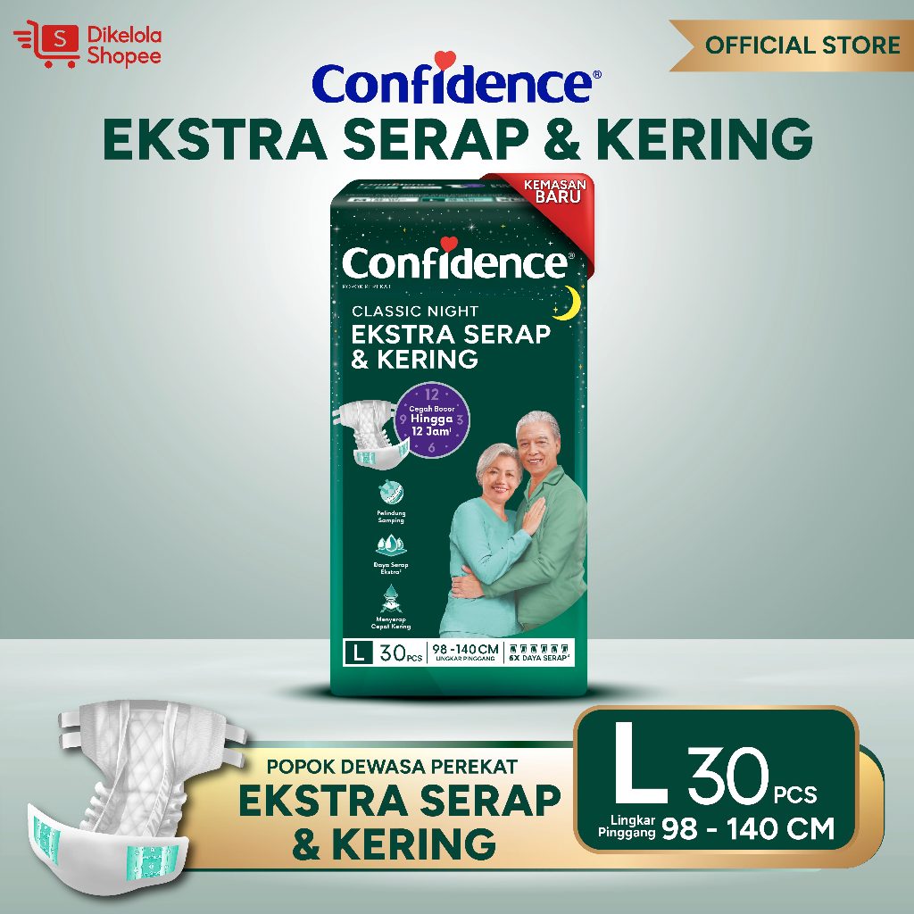 Jual Confidence Popok Dewasa Perekat Classic Night Ekstra Serap ...