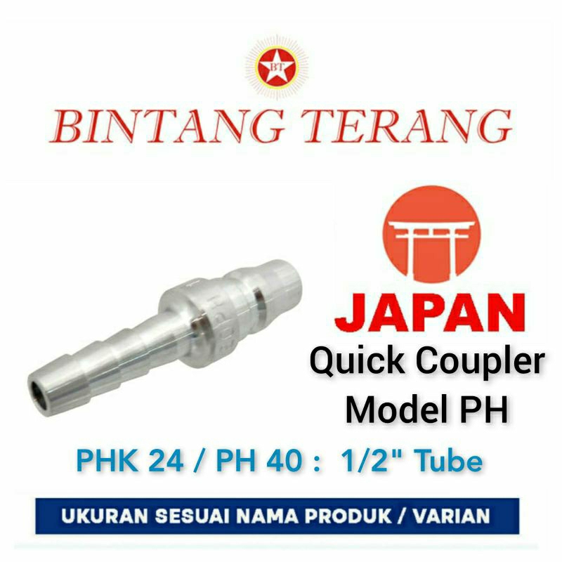 Jual Quick coupler PH 40 / PHK 24 / Kopler Angin Jepang Sambungan ...