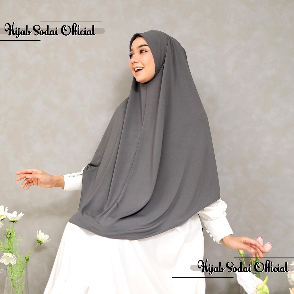 Jual Hijab Bergo Instan Non Pet Malay Oval Penguin Jersey Spandek Premium XXL | Shopee Indonesia