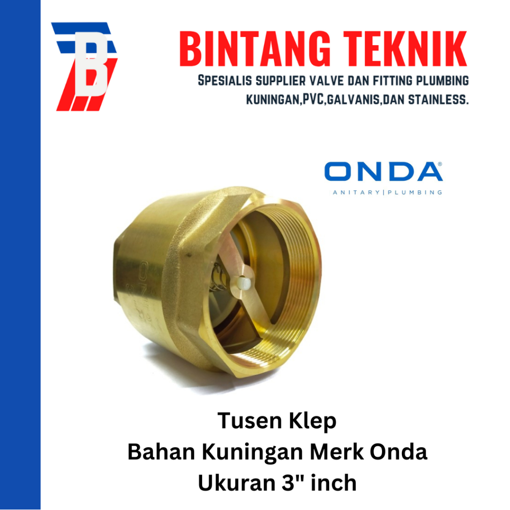 Jual Tusen Klep 3" inch Kuningan Onda | Shopee Indonesia