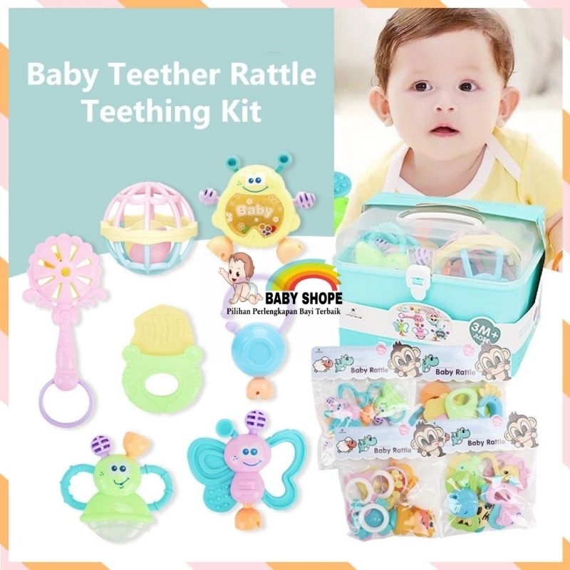 Jual Paket 5pcs Rattle Teether Bayi - Mainan Berbunyi Set Gigitan Bayi ...
