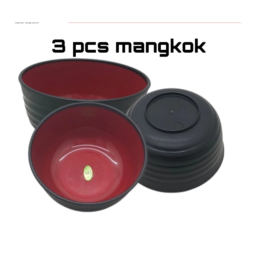Jual 12 Pcs Mangkuk Ramen Jepang Merah Hitam / Mangkok Bakso Korean ...