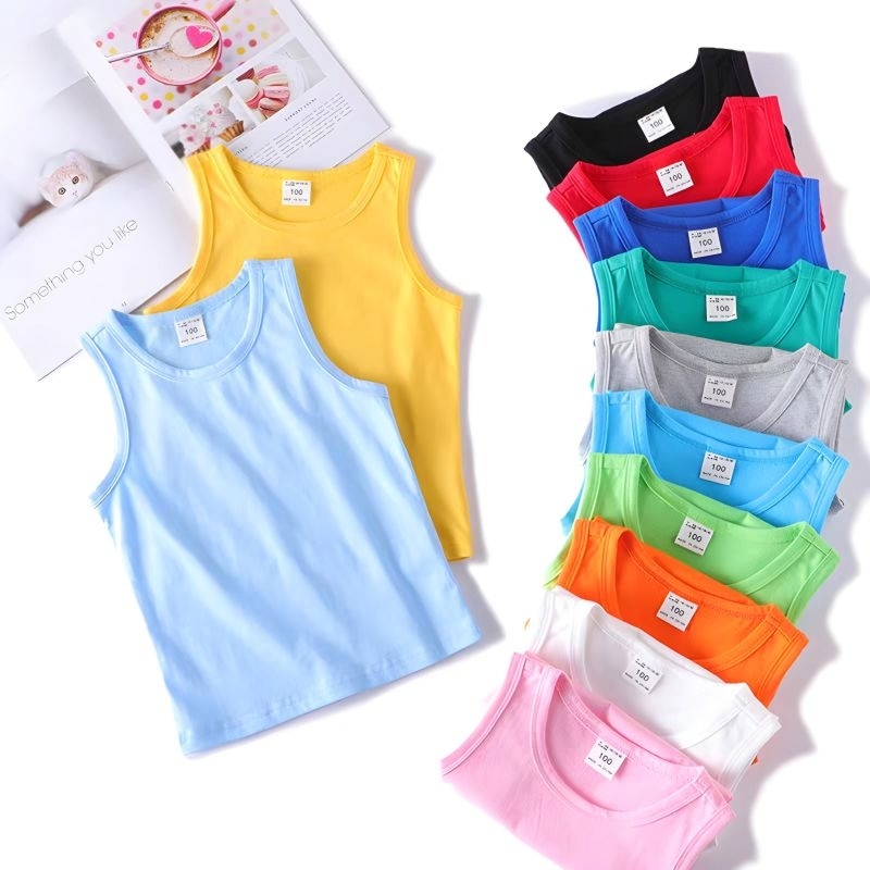 Jual SINGLET ANAK POLOS/KAOS SINGLET ANAK/KAOS SINGLET UNISEX 2-10 TH ...