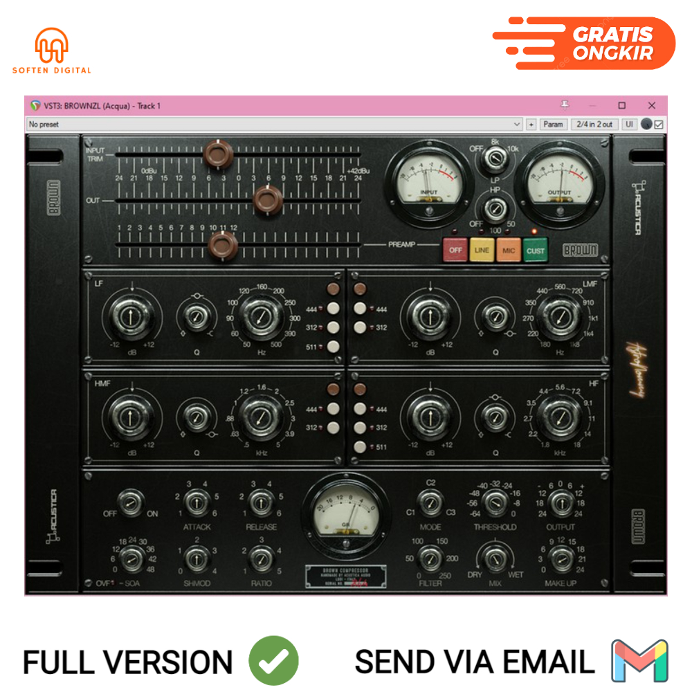 Jual Acustica Audio - Brown VST Plugin rare all-tube compressors from ...