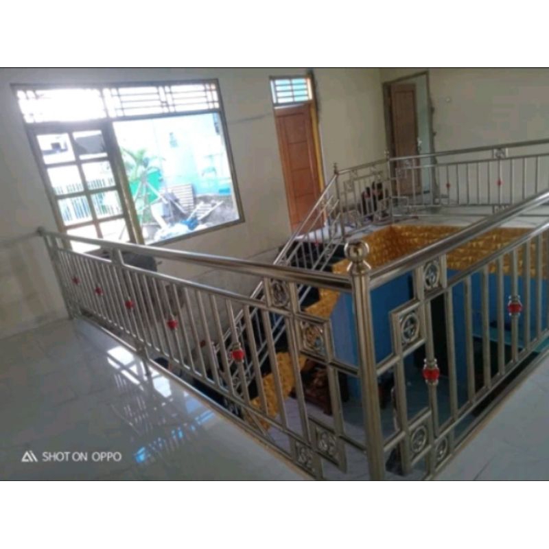 Jual railing balkon stainless 201/304 pagar balkon stailess stell ...