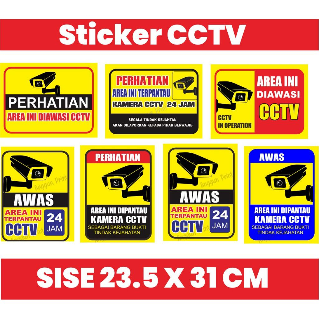 Jual Stiker CCTV, Stiker CCTV, Stiker Peringatan CCTV , Stiker Pantauan ...