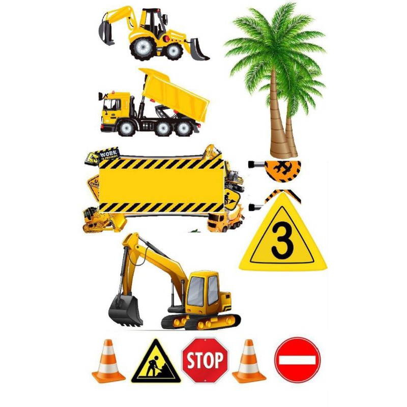 Jual TOPPER EXCAVATOR/ TOPPER MURAH TEMA ALAT BERAT | Shopee Indonesia