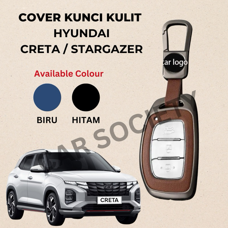 Jual Leather key Smartkey Cover Hyundai Creta Stargazer | Casing Kunci ...