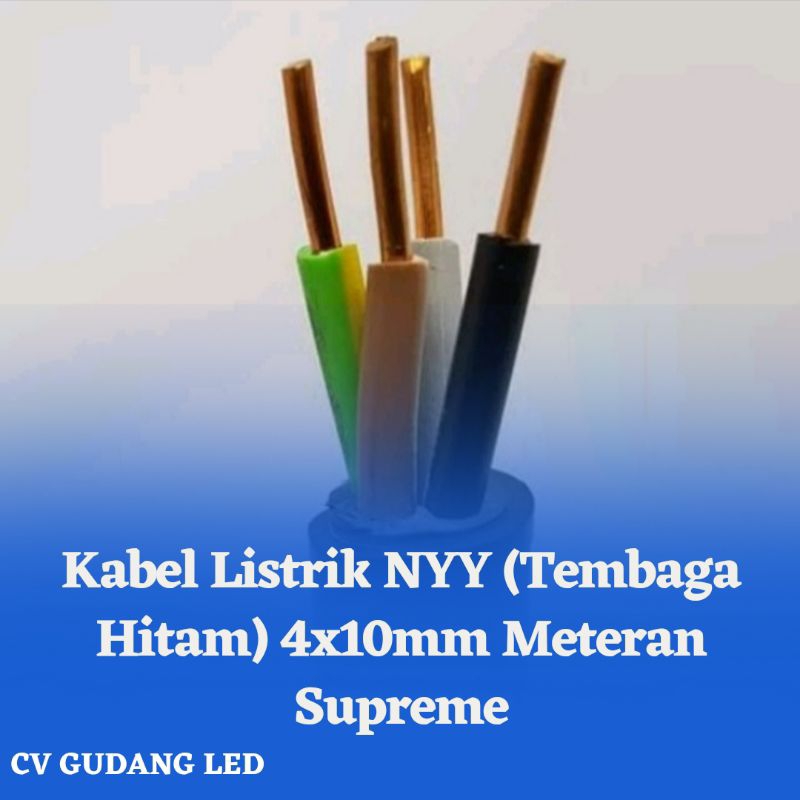 Jual Kabel NYY (Kawat Hitam) 4x10mm Meteran Supreme | Shopee Indonesia
