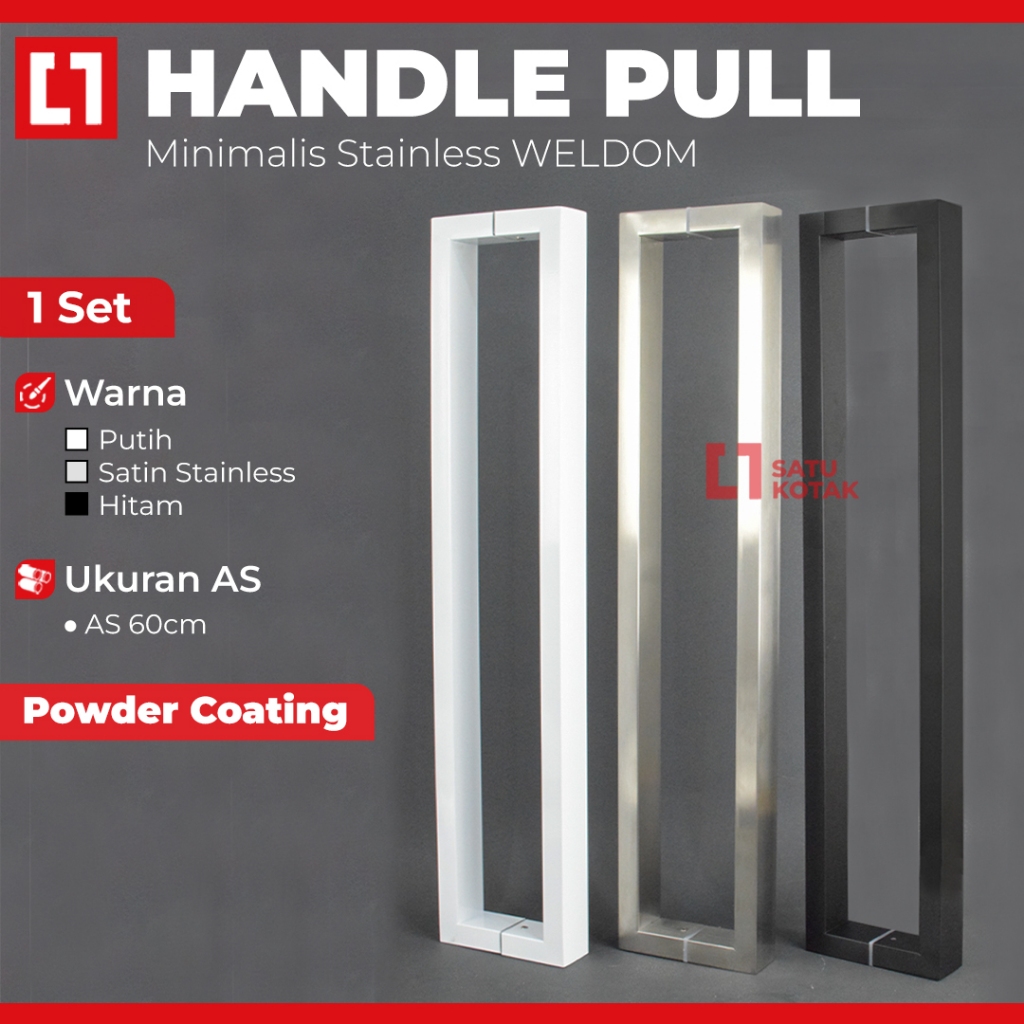 Jual WELDOM Pull Handle Minimalis Pintu Kayu Kaca AS 60cm Stainless ...