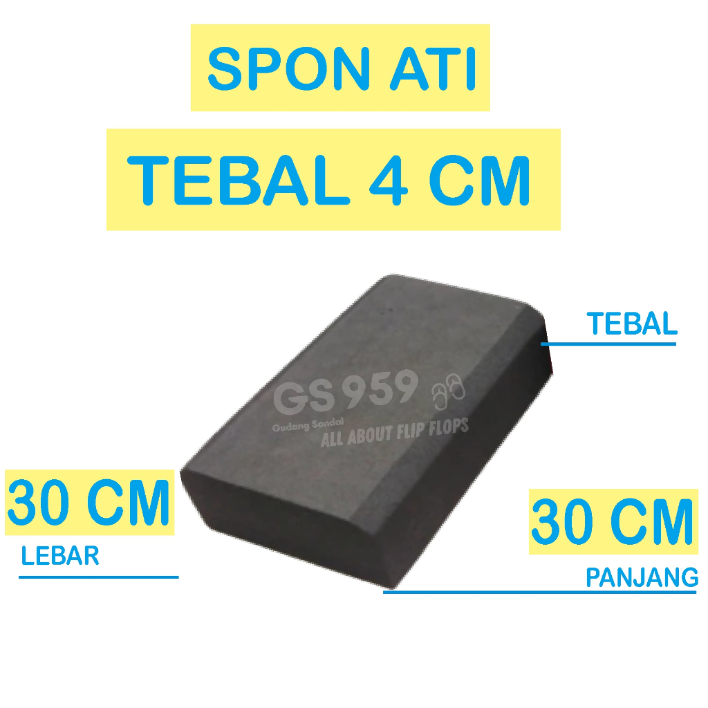 Jual SPON ATI / BUSA ATI / SPON EVA TEBAL 4 CM WARNA HITAM UKURAN 30 CM ...