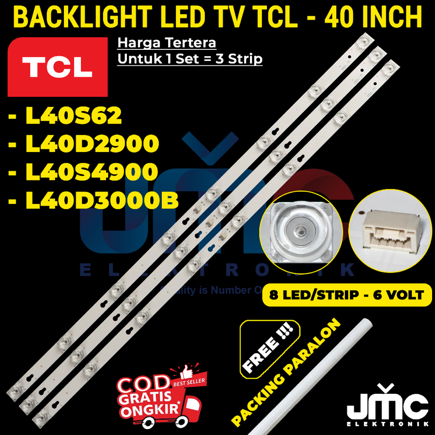 Jual BACKLIGHT TV LED TCL 40 INCH 40S62 40S4900 40D2900 40D3000B L40S62 L40S4900 L40D2900 ...