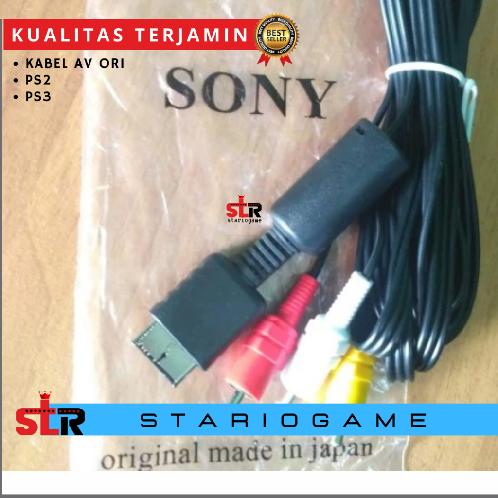 Jual Kabel AV ori ps2 ps3 Kabel RCA PlayStation | Shopee Indonesia