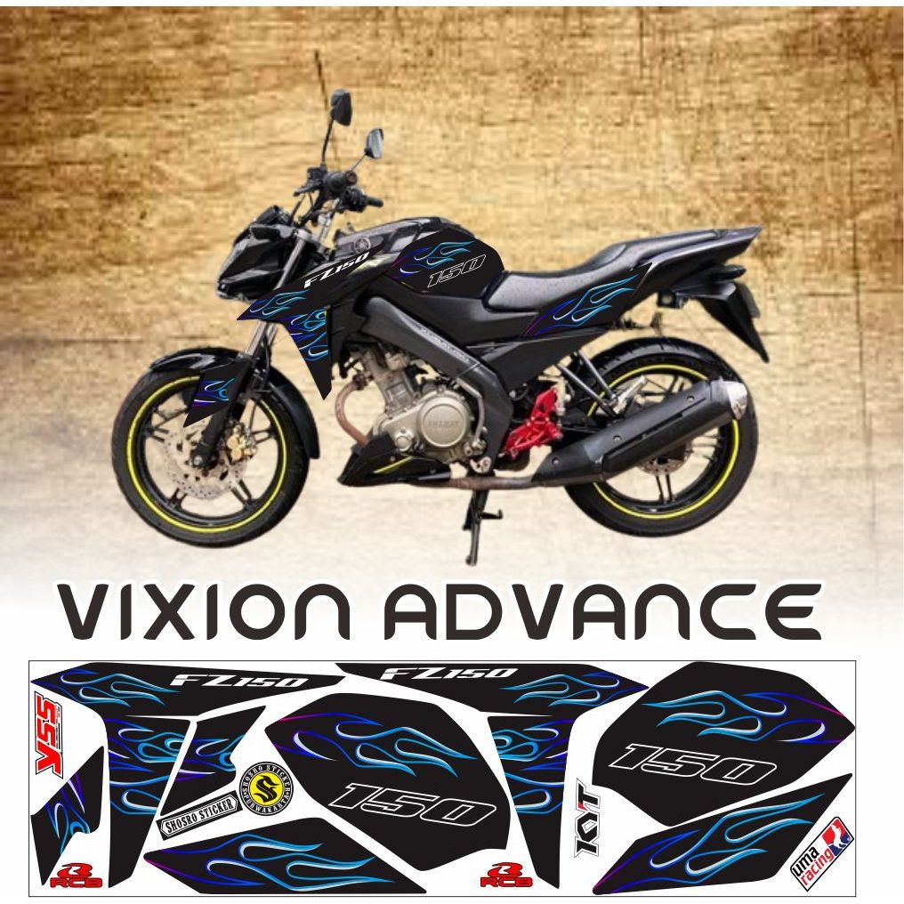 Jual COD Stiker Striping MOTOR YAMAHA Vixion New Advance NVA Variasi STRIPING MOTOR VIXION 150 ...