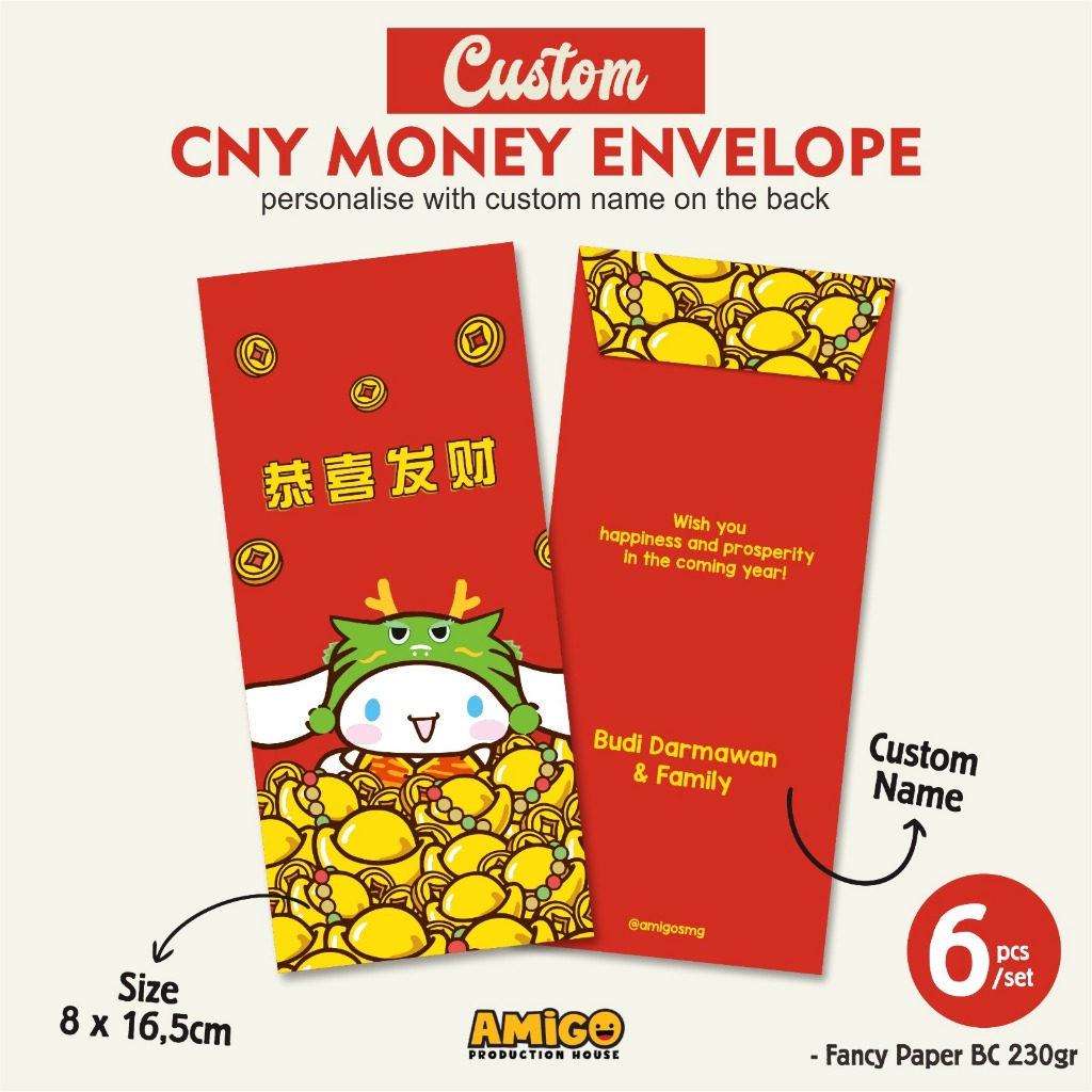 Jual Angpao Imlek 2025 Sanrio Tema Amplop Sincia Chinese New Year CNY ...