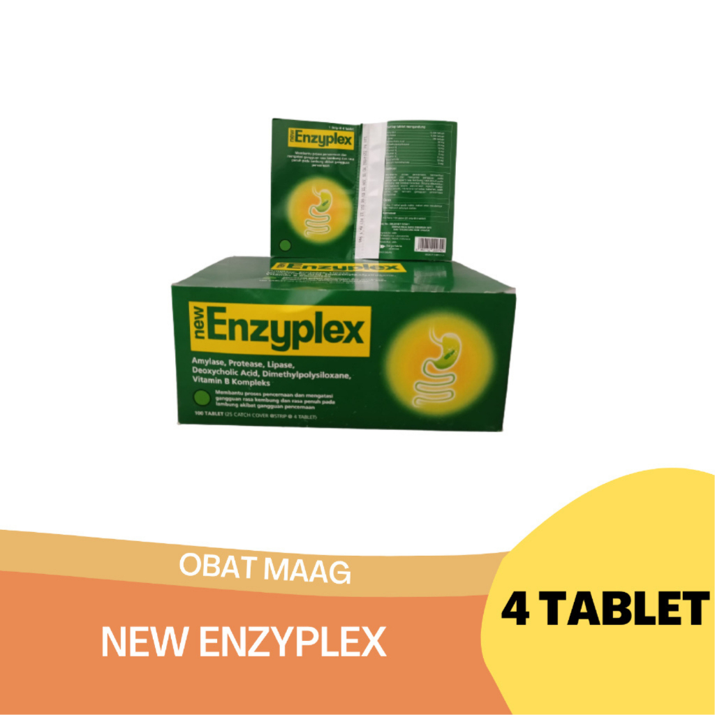 Jual New Enzyplex 1 strip isi 4 tablet | Shopee Indonesia