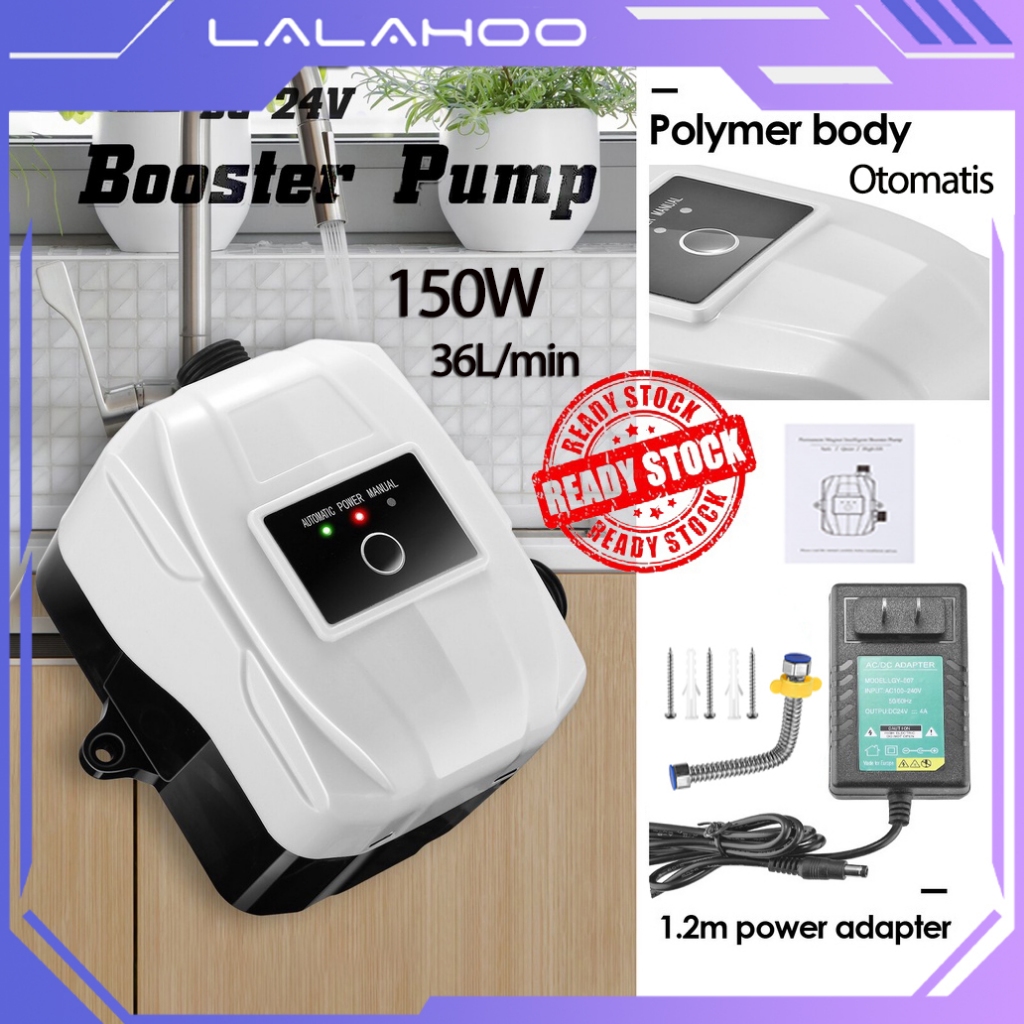 Jual Pompa Booster Pendorong Air Booster Pump Otomatis 150Watt 36L/min ...