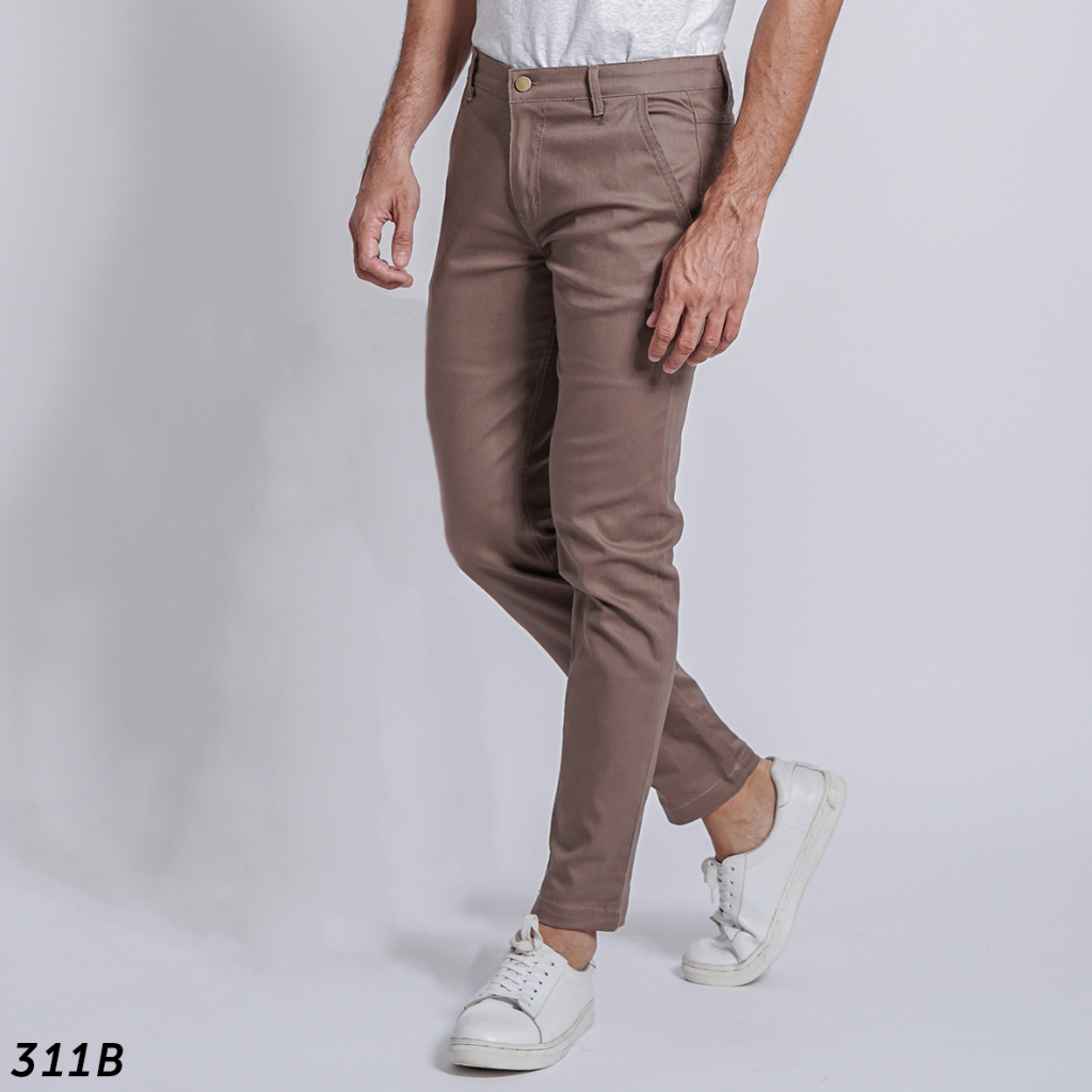 Jual HSRM Celana Gaffi Long Chino Brown 311 B | Shopee Indonesia