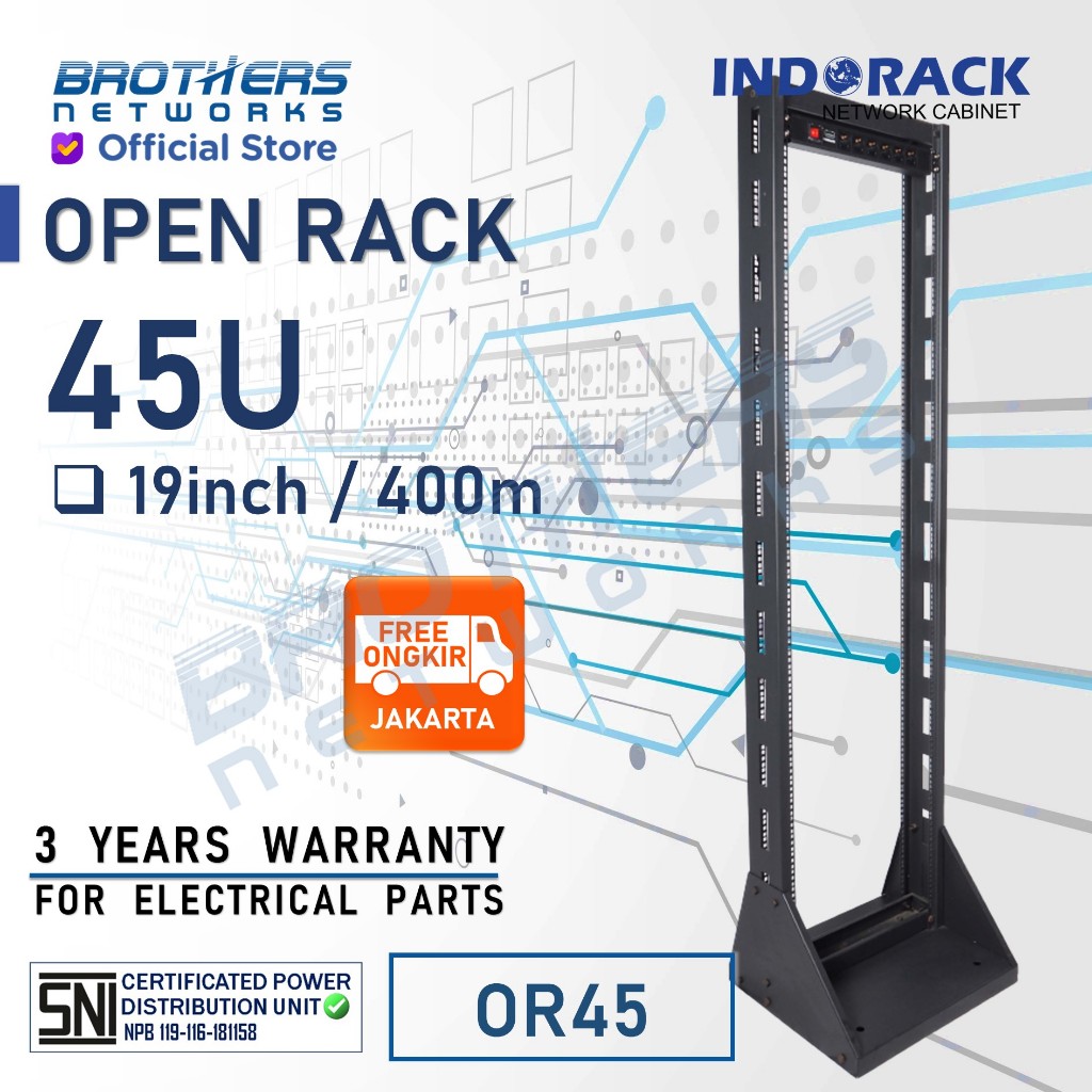Jual OPEN RACK INDORACK OR45 45U 19 INCH - RAK SERVER OPENRACK | Shopee ...