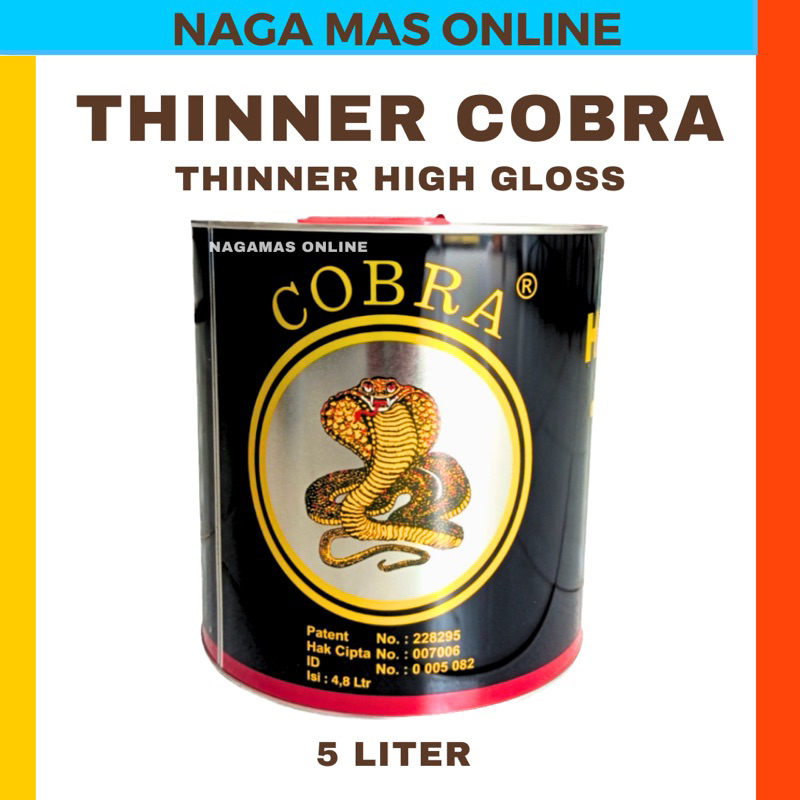 Jual THINNER COBRA 5 LITER HIGH GLOSS / PENGENCER CAT / THINNER HIGH ...