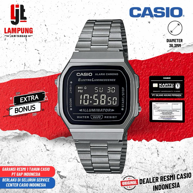 Jual Casio A168WGG-1B A168WGG A168 | Shopee Indonesia