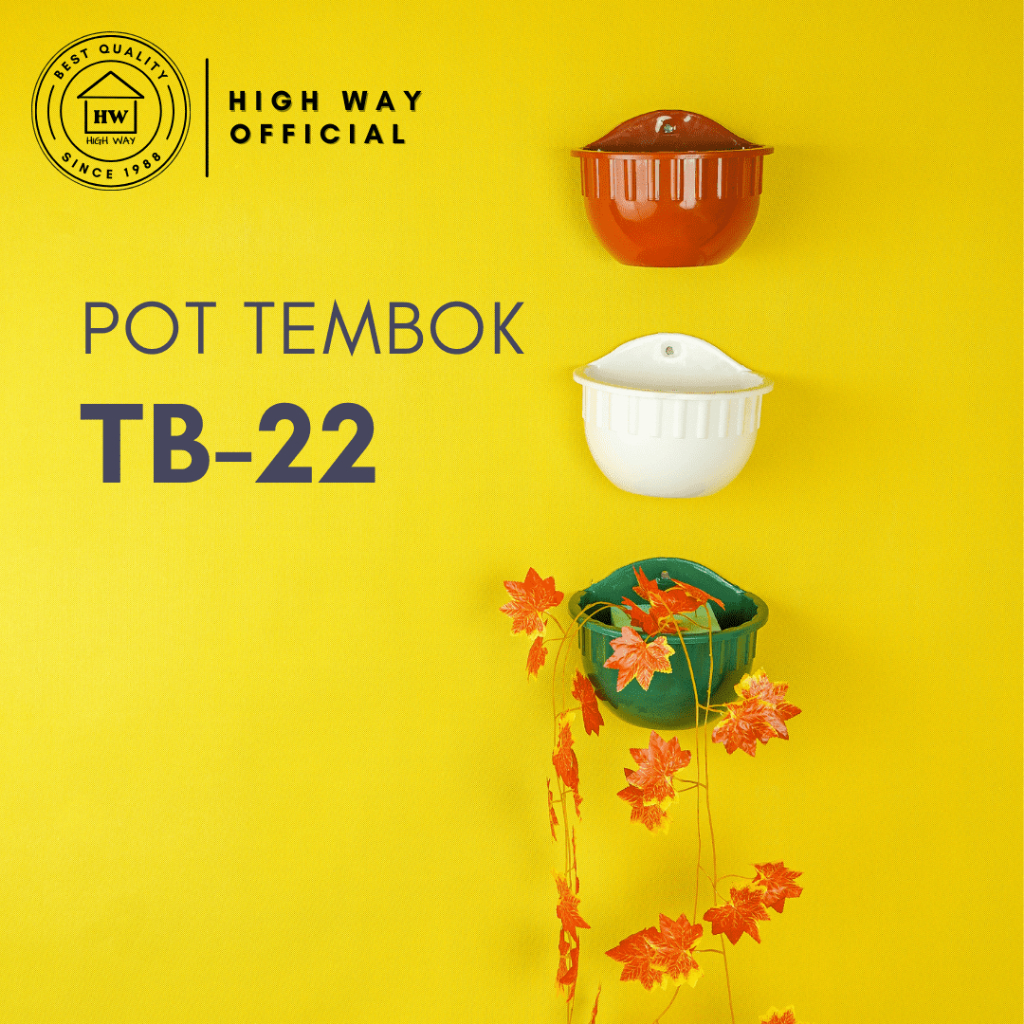 Jual HIGH WAY - Pot Tembok Plastik 22 Bunga Premium Motif Mahkota ...