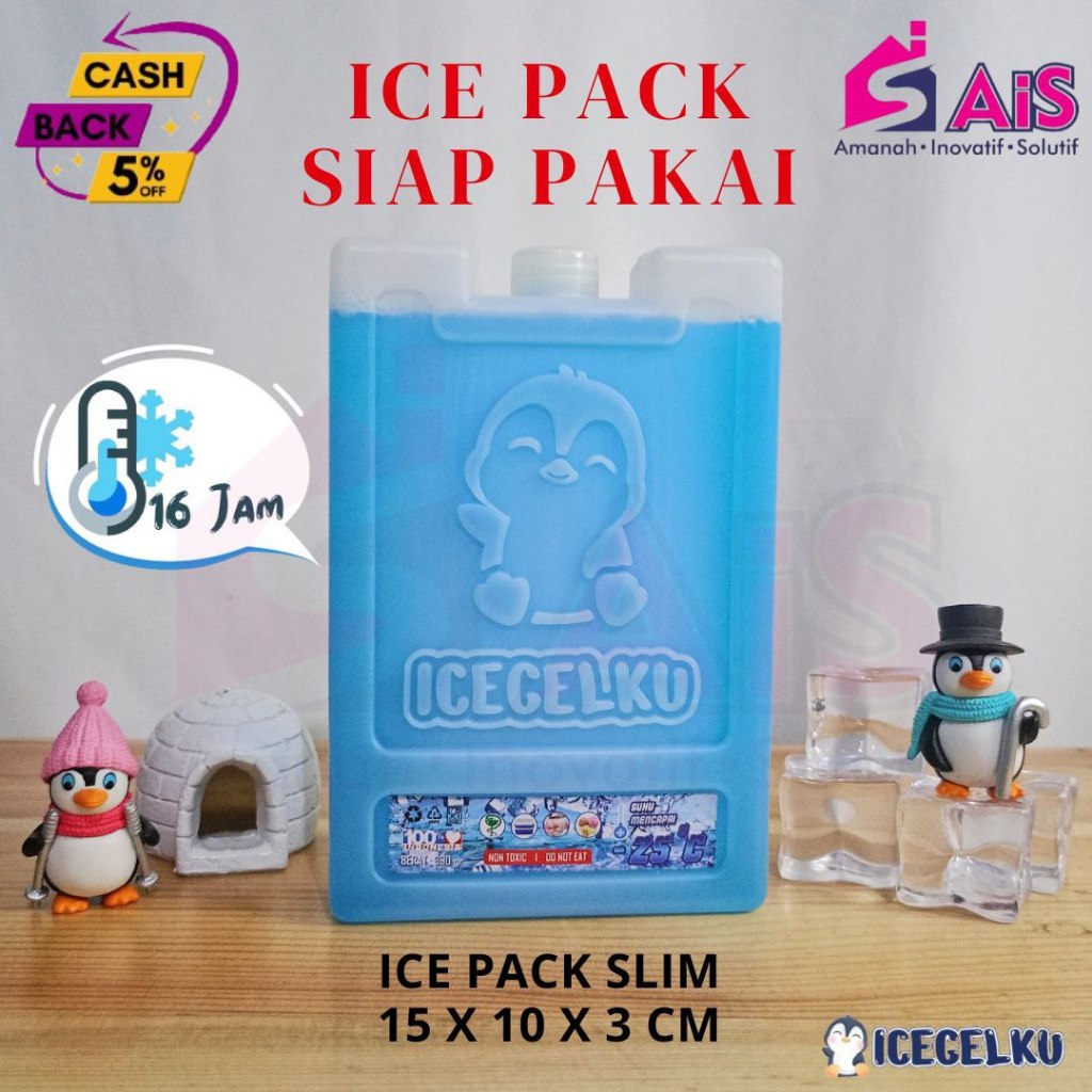 Jual ICEGELKU ICE PACK SLIM 15X10CM ICE PACK SIAP PAKAI ICE GEL PACK ...