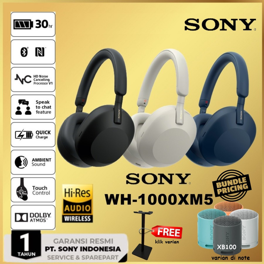 Jual Sony WH-1000XM5 / WH1000 XM5 / WH1000XM5 noise-cancelling ...