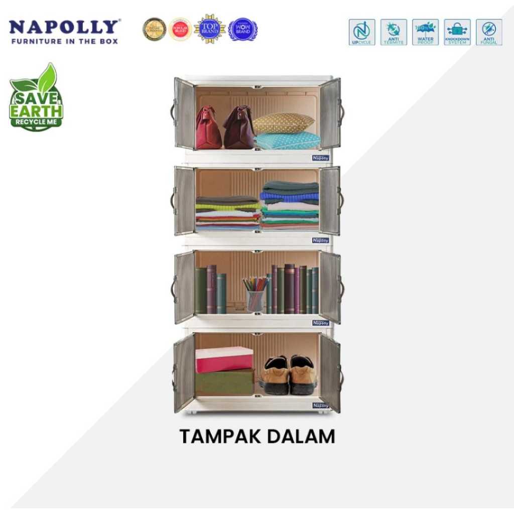 Jual NAPOLLY POLIBOX SUSUN 5 CONTAINER BOX LEMARI LIPAT | Shopee Indonesia
