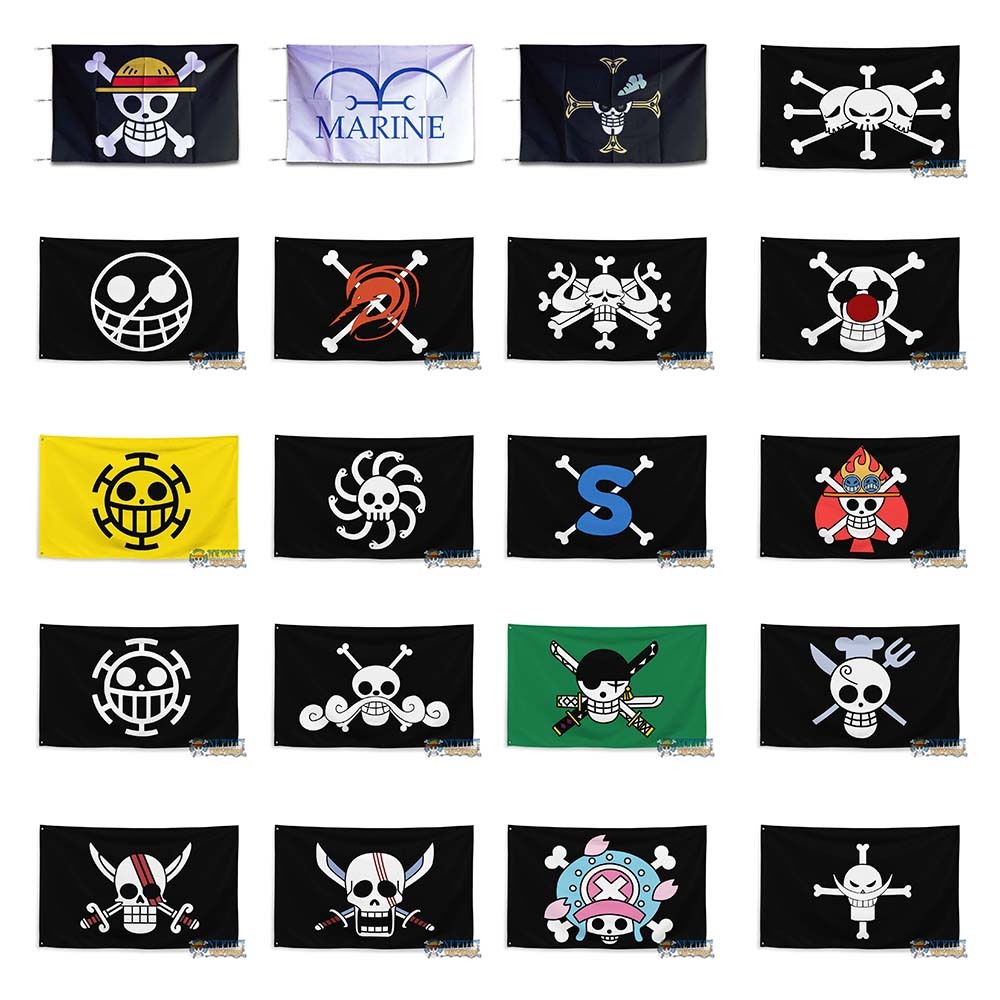 Jual Bendera One Piece - Desain Bendera Luffy Jolly Roger untuk Penggemar One Piece - Bahan ...