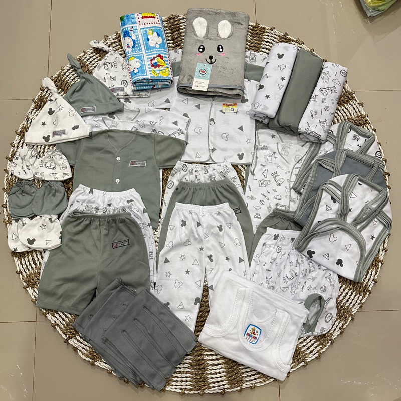 Jual paket brojol komplit perlengkapan bayi baru lahir seri Abu SNI ...