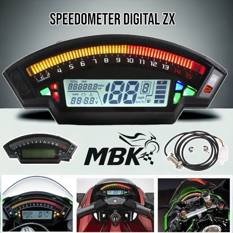 Jual Tachometer Speedometer Odometer Digital Universal Speedometer ...