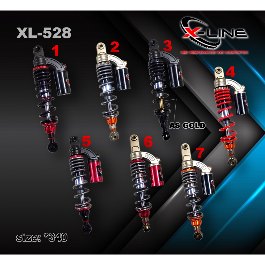 Jual Shock Shok Shockbreaker Xline X-Line X Line Belakang Tipe 528 Dual ...