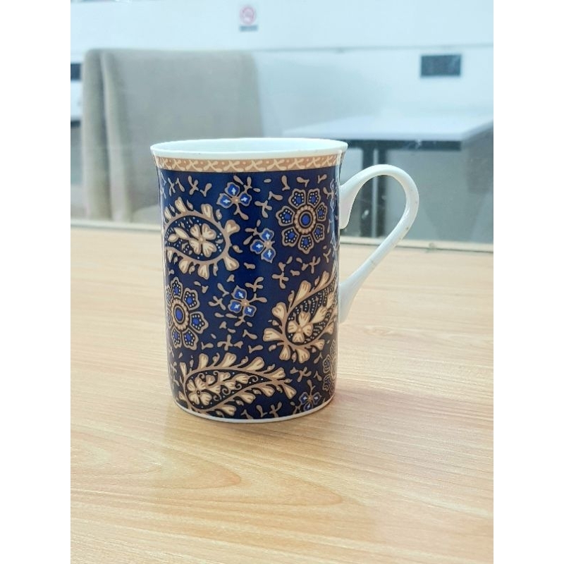 Jual MUG KERAMIK MOTIF BATIK KAPASITAS 300ml | MUG GELAS KERAMIK ...
