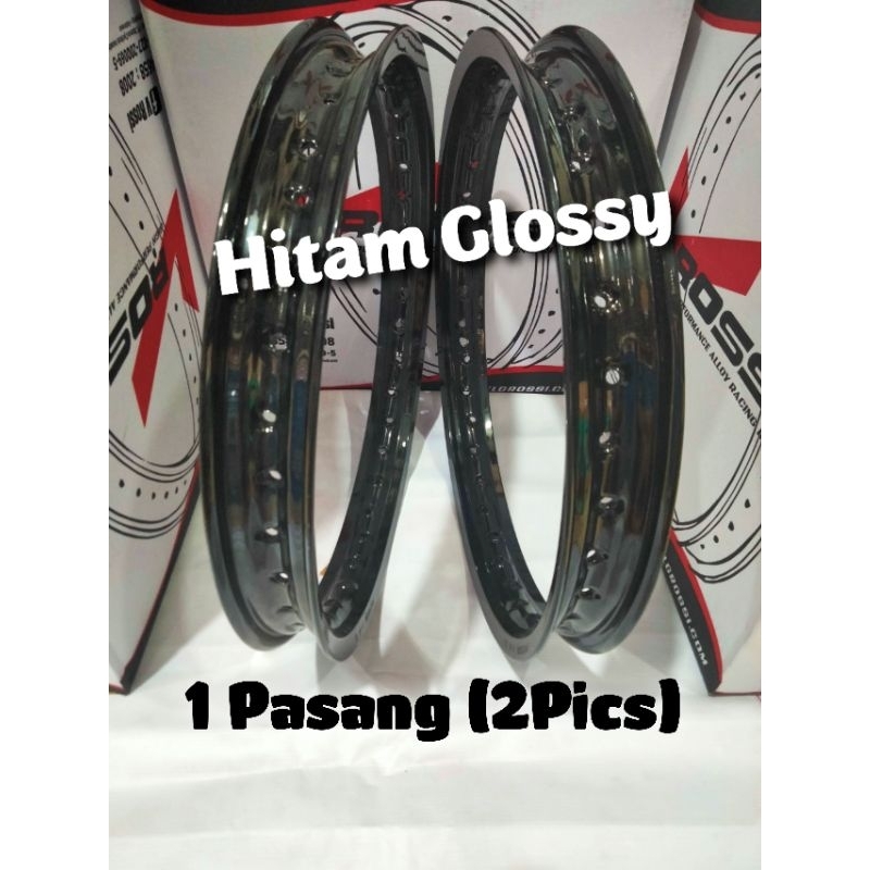 Jual VELG ROSSI JARI JARI RING 17 HITAM GLOSSY HOLE 36 TERSEDIA UKURAN ...