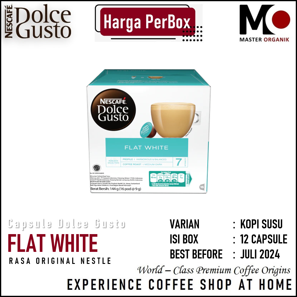 Jual Nescafe Dolce Gusto Capsule Flat White NDG 1 Box Original New Date ...
