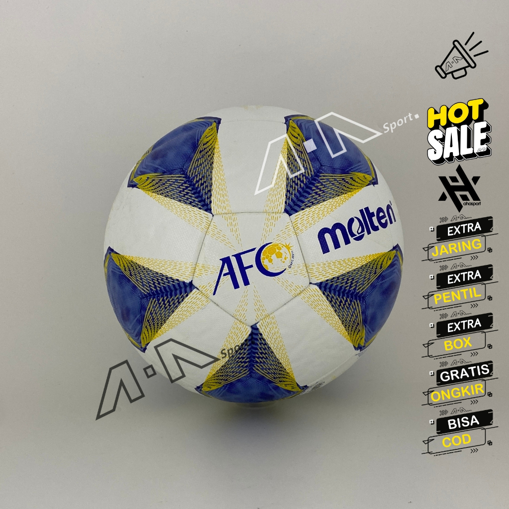 Jual MOLTEN Bola sepak ORIGINAL MOLTEN AFC 5000 bola sepak kaki size 5 original | Shopee Indonesia