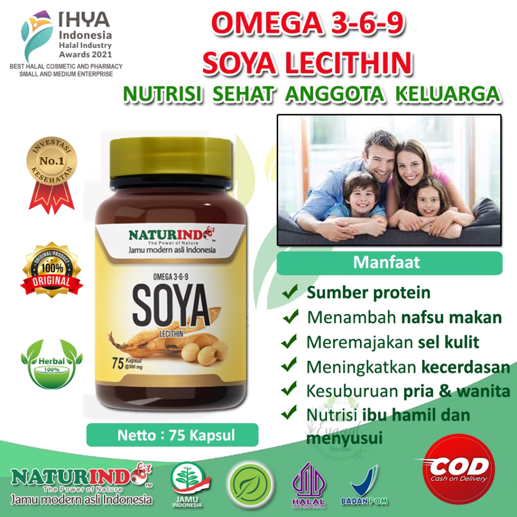 Jual Soya Omega 3 6 9 Vitamil Ibu Hamil Menyusui Nutrisi Kesehatan Tubuh Enggal Herbal Soya ...