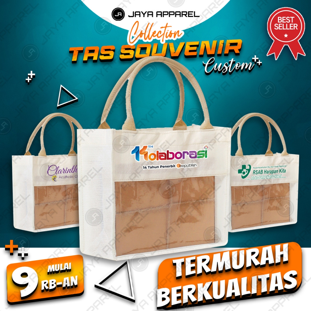 Jual Tas Sovenir Nikah-Tas Bridesmaid-Tas Hampers -Besar- Costum Sablon ...