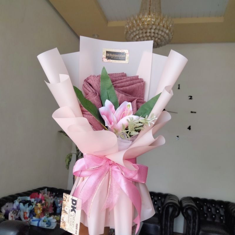 Jual Buket Bunga Jilbab Segiempat Simpel | Shopee Indonesia